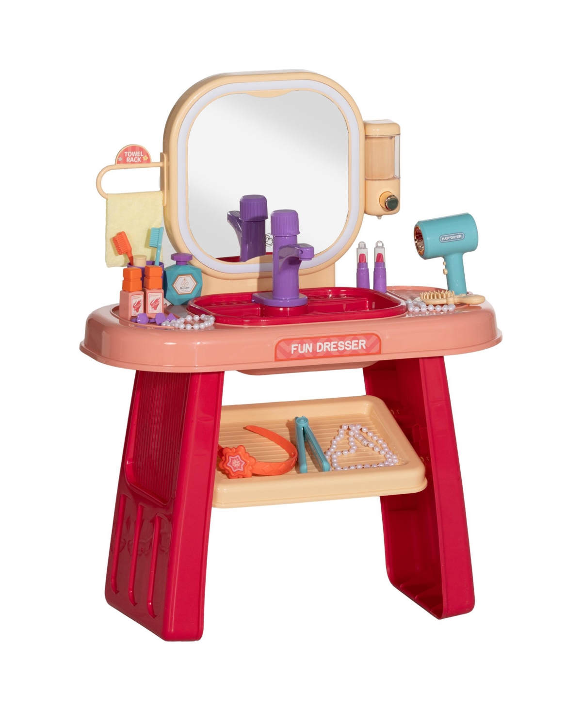 Click here for Qaba Kids Vanity Set with Mirror  Led Light  Music... prices