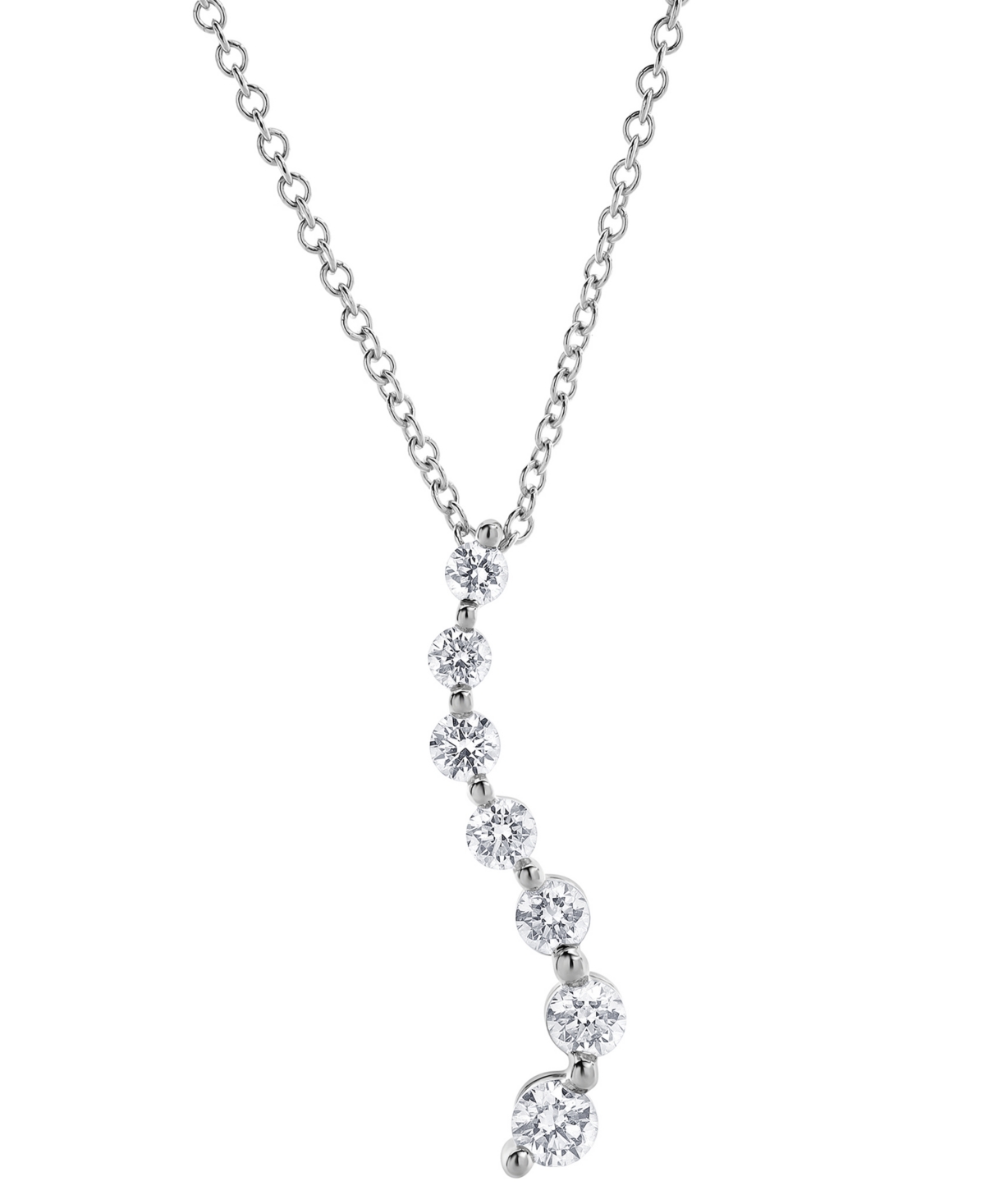 Click here for Diamond Curving 18 Pendant Necklace (1 ct. t.w.) i... prices