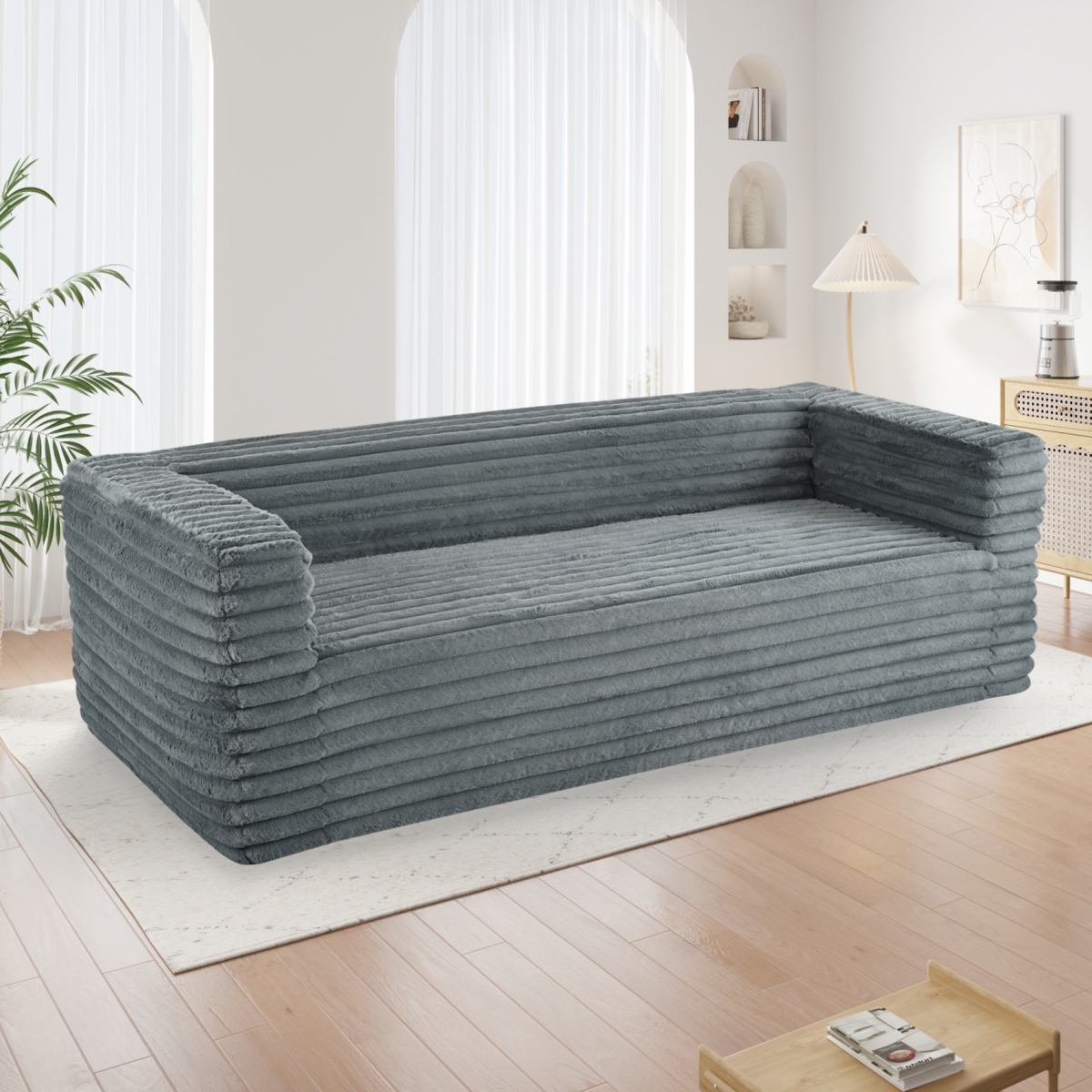 Click here for Streamdale Furniture Modern 3-Seat Corduroy Sofa... prices