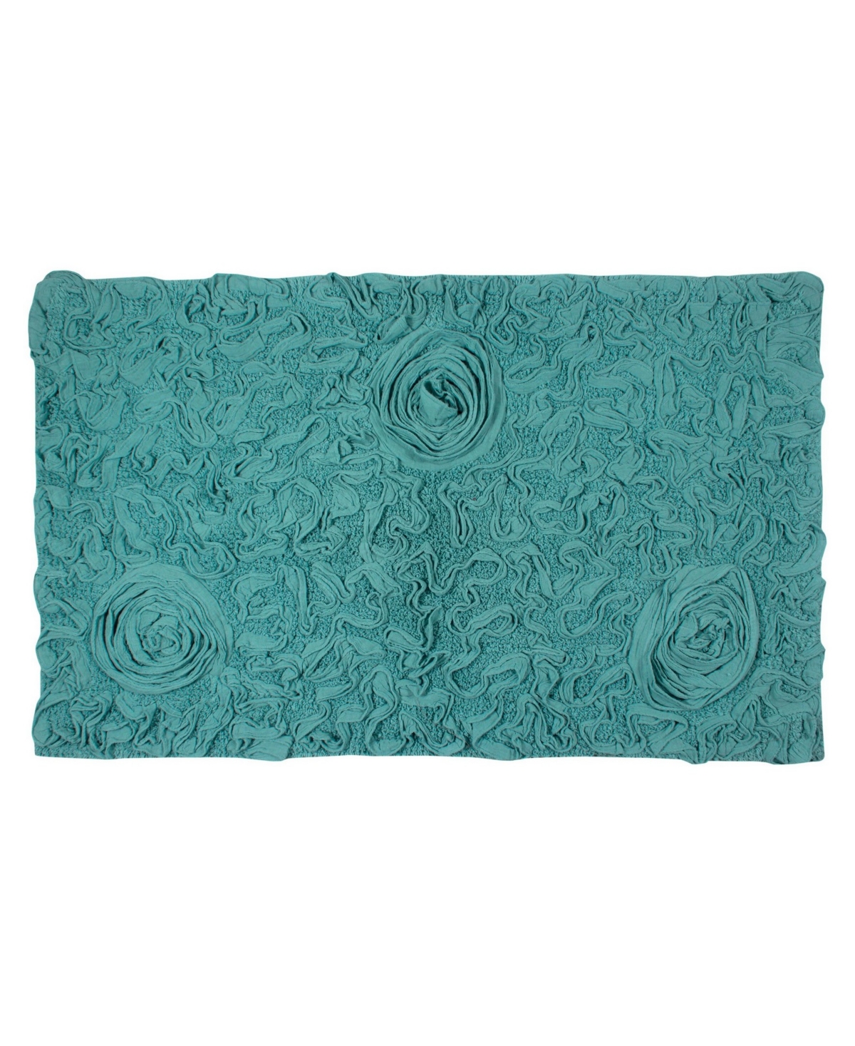 Click here for Home Weavers Bell Flower Bath Rug  24 x 40 - Turqu... prices