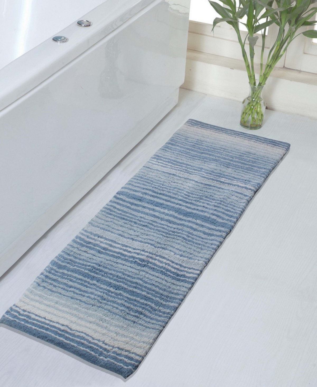 Click here for Home Weavers Gradiation Bath Rug  21 x 54 - Blue prices