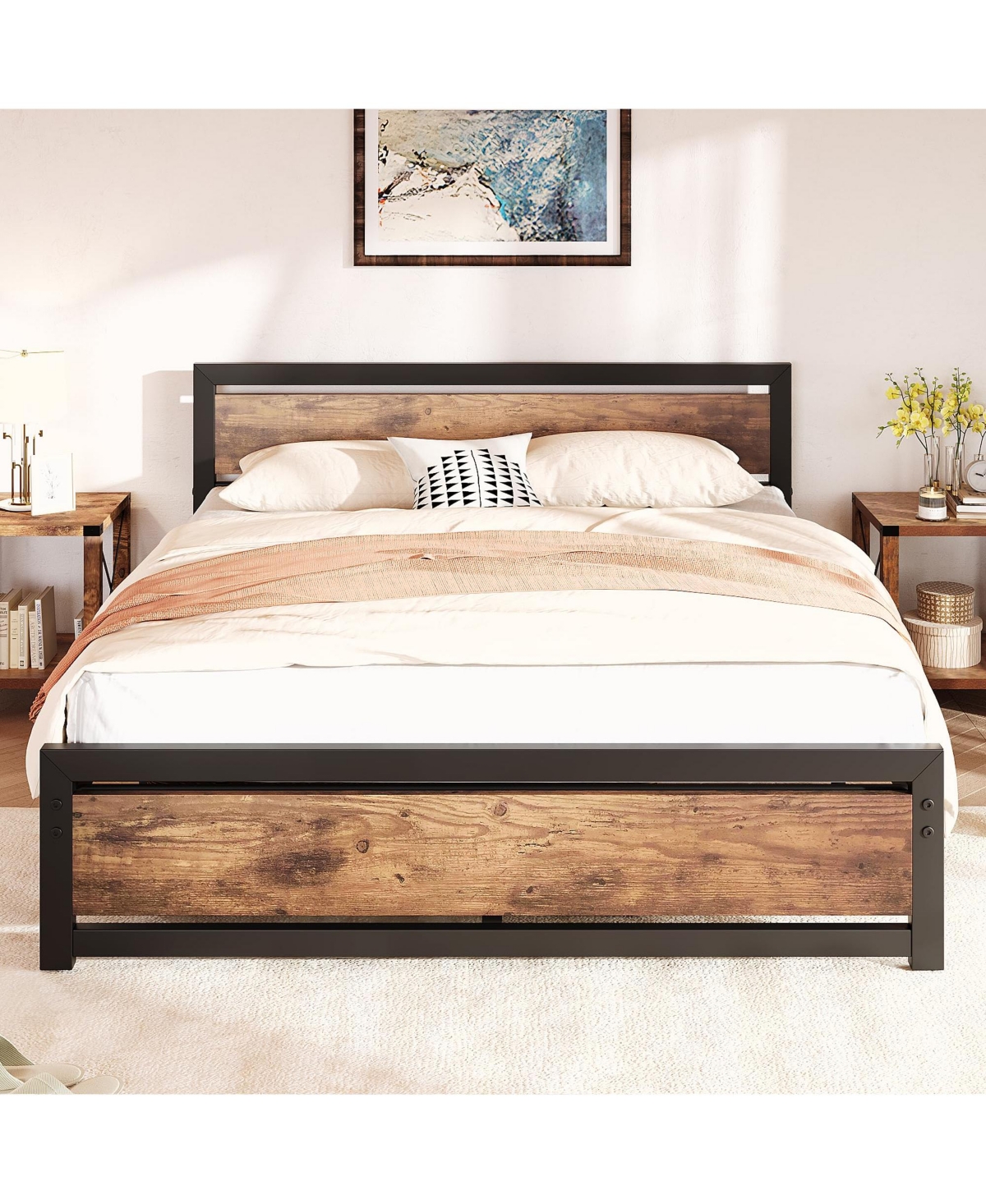 Click here for gaomon Full Size Bed Frame Platform with Headboard... prices