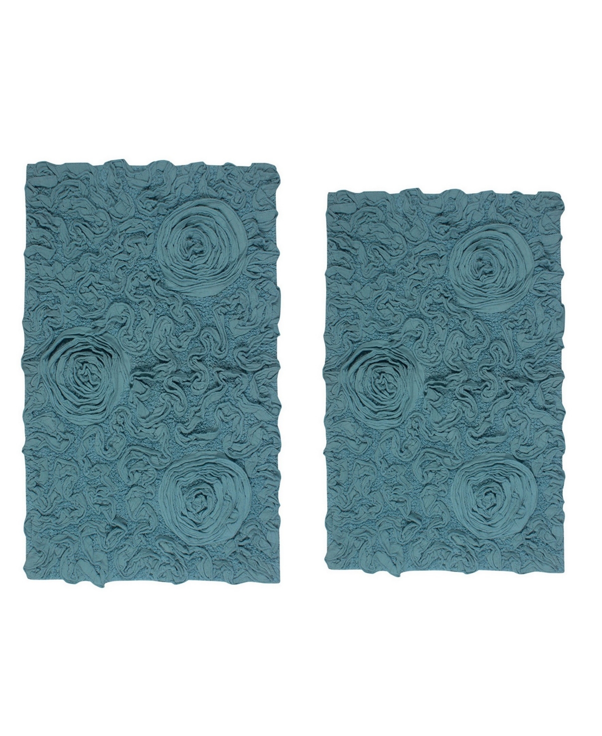 Click here for Home Weavers Bell Flower 2-Pc. Bath Rug Set - Blue prices