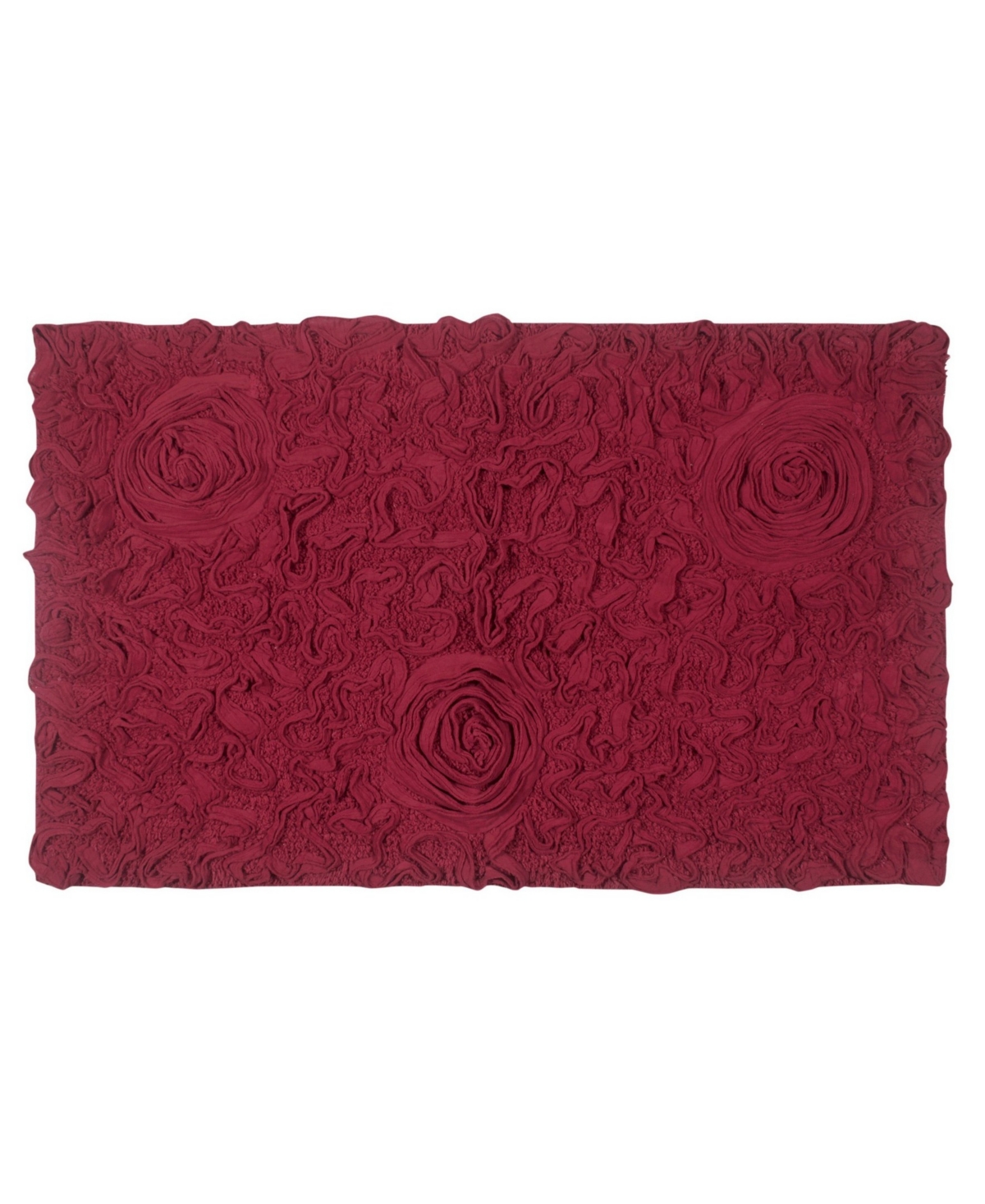 Home Weavers Bell Flower Bath Rug  24 x 40 - Red