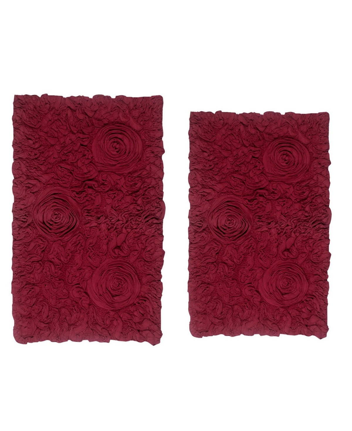 Click here for Home Weavers Bell Flower 2-Pc. Bath Rug Set - Red prices