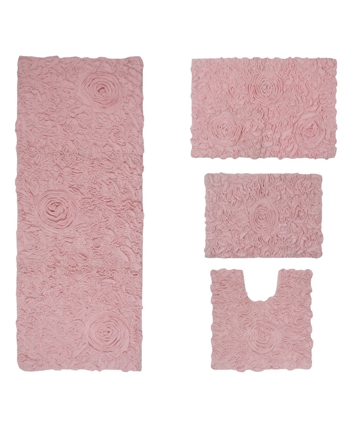 Click here for Home Weavers Modesto 4-Pc Bath Rug Set - Pink prices