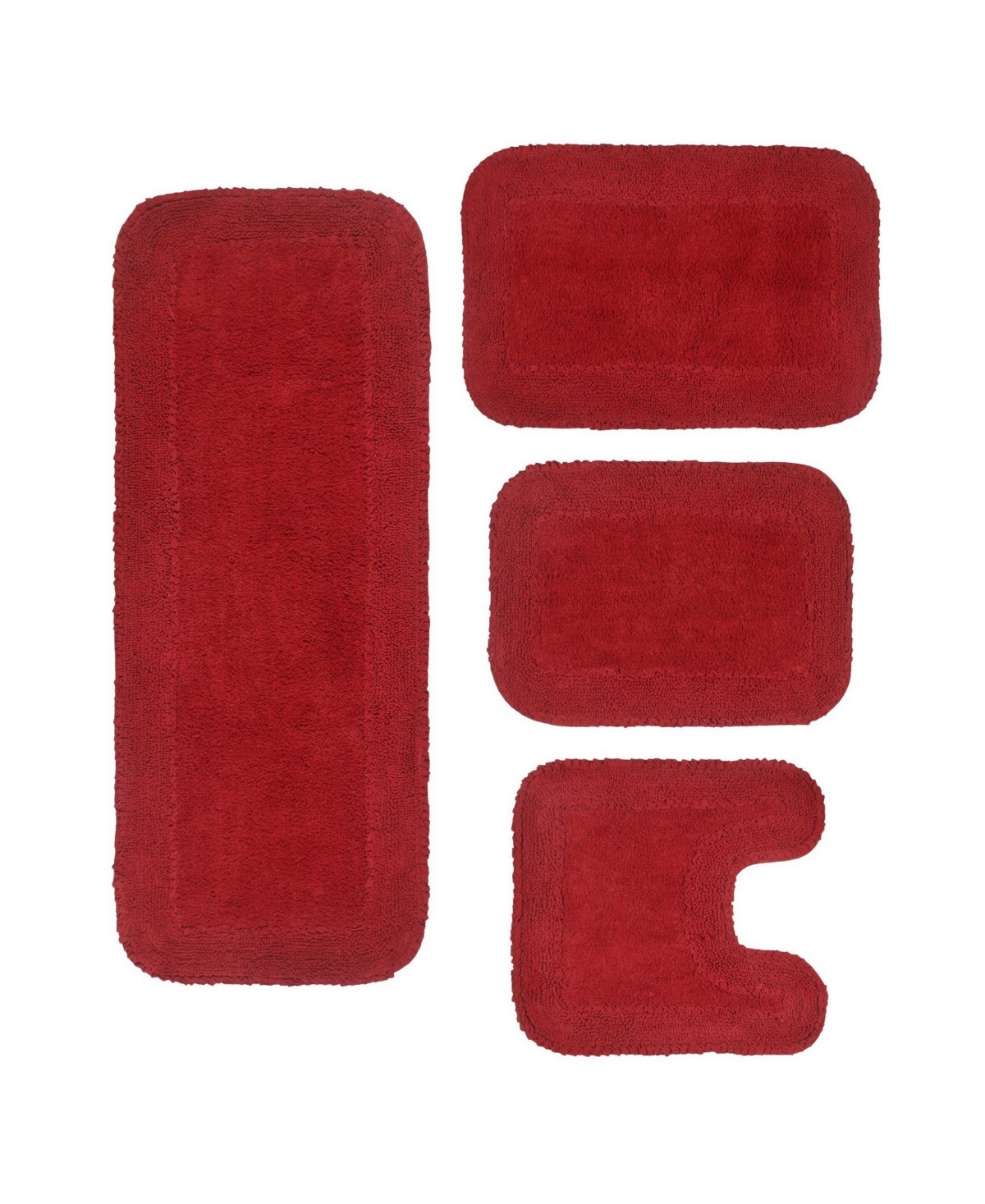 Click here for Home Weavers Radiant 4-Pc. Bath Rug Set - Red prices