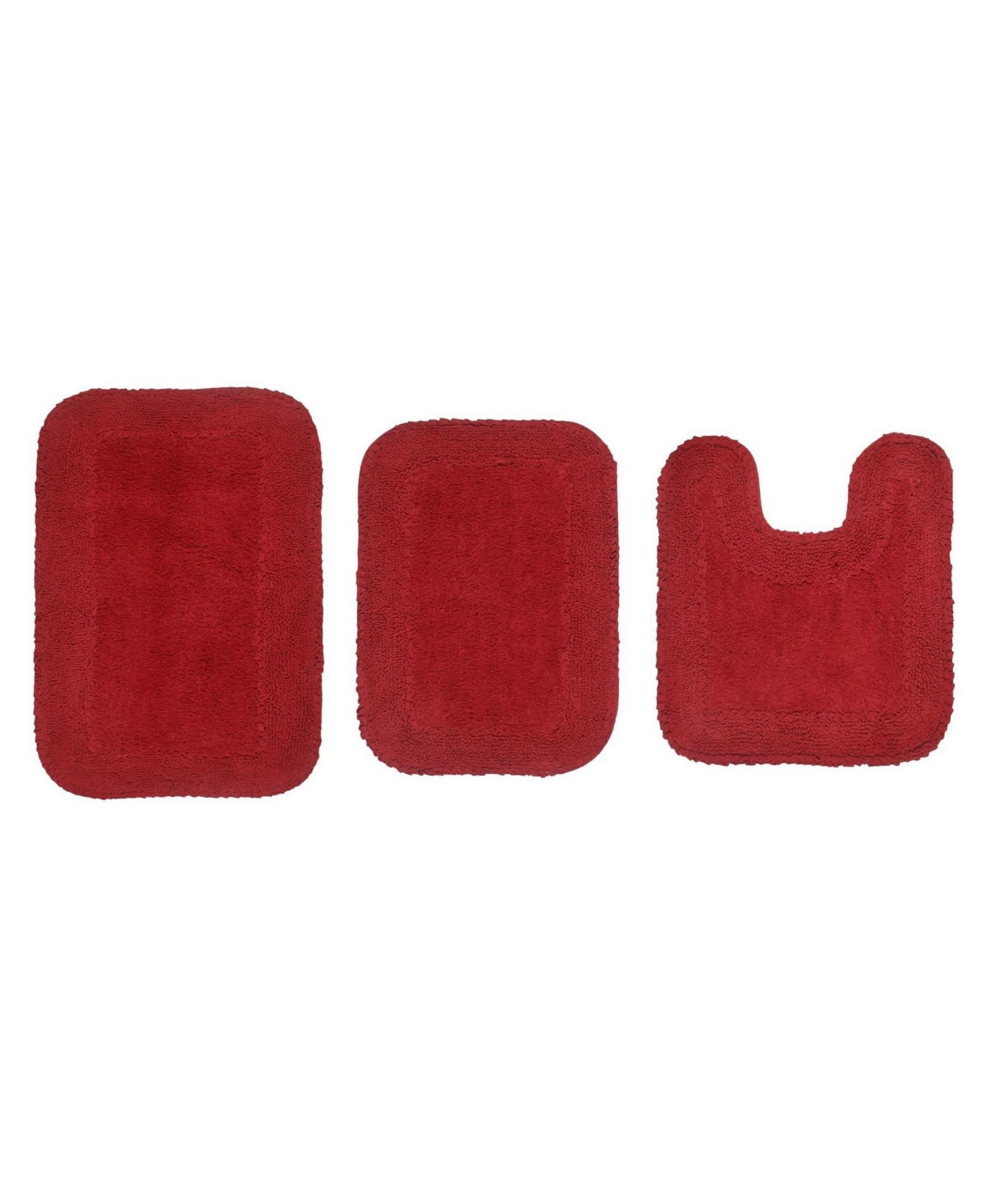 Click here for Home Weavers Radiant 3-Pc. Bath Rug Set - Red prices