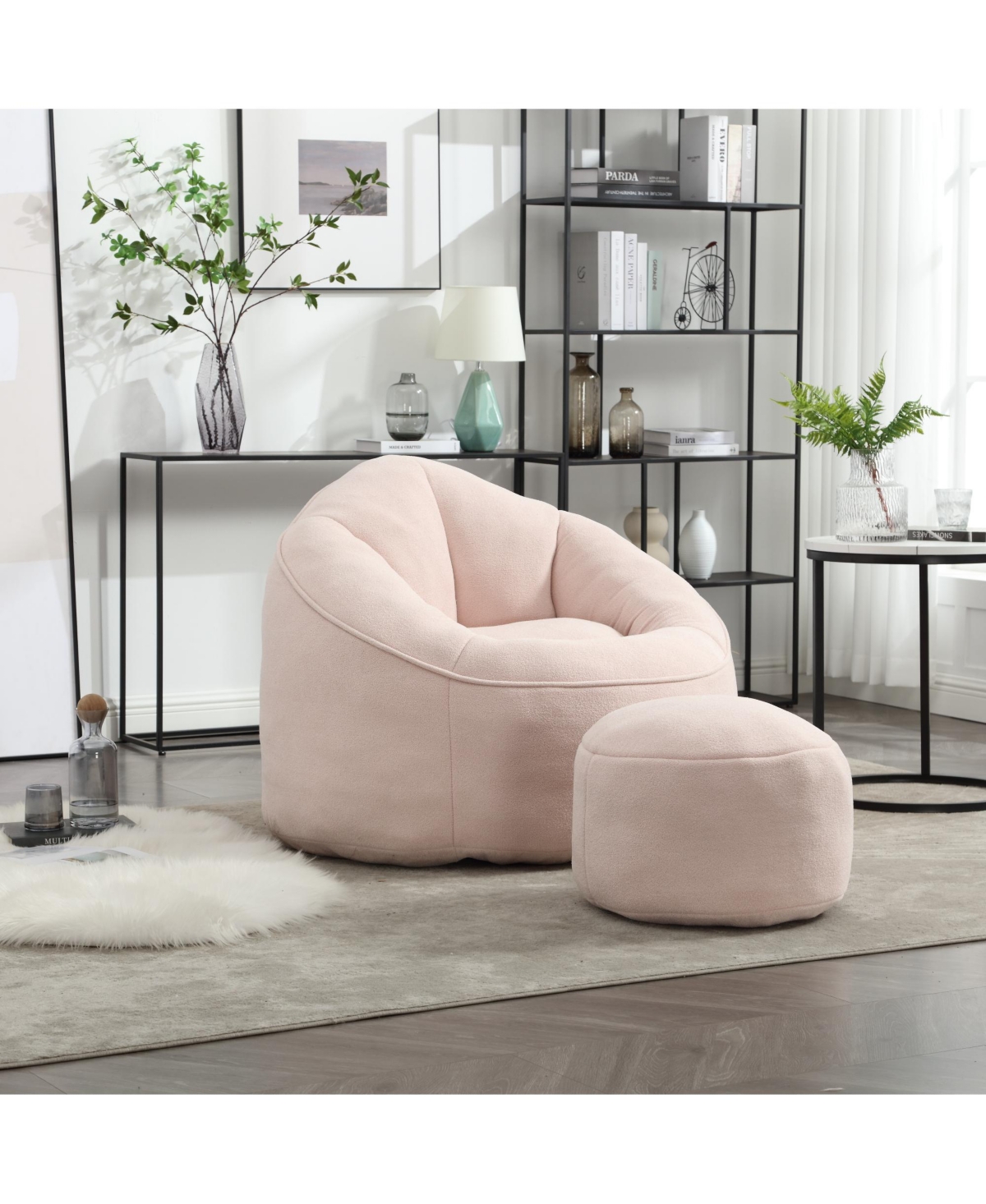 Click here for Adult Bean Bag Chair with Ottoman  Comfortable Bea... prices