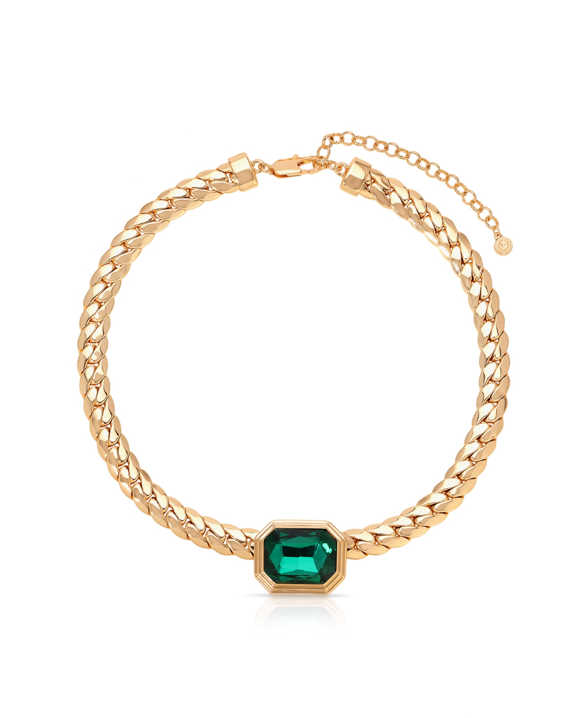 Click here for Ettika Deco Crystal Statement Cuban Chain Necklace... prices