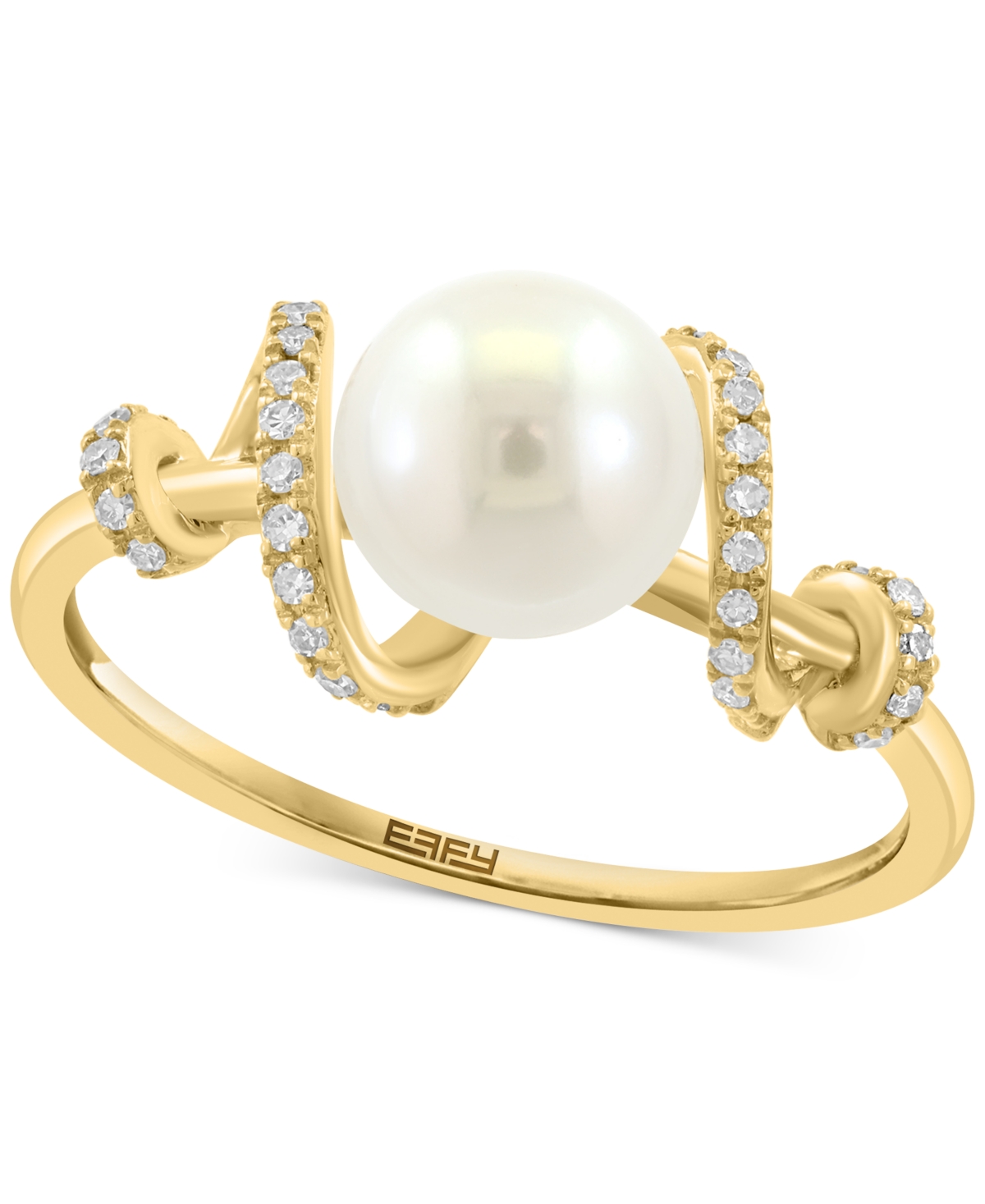 Click here for Effy Cultured Freshwater Pearl (7mm) & Diamond (1/... prices