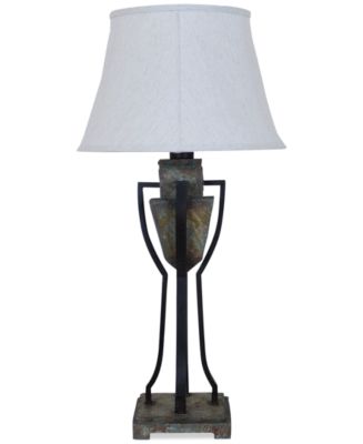 Crestview Monarch Slate & Metal Table Lamp - Macy's