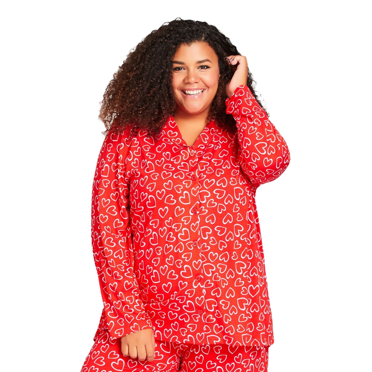 Click here for Avenue Womens Button Through Sleep Top - Sketch he... prices