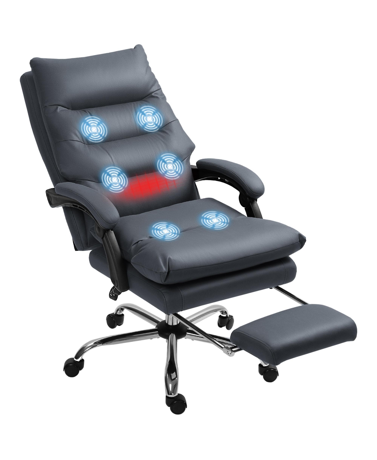 Click here for Vinsetto Microfibre Massage Office Chair with Heat... prices
