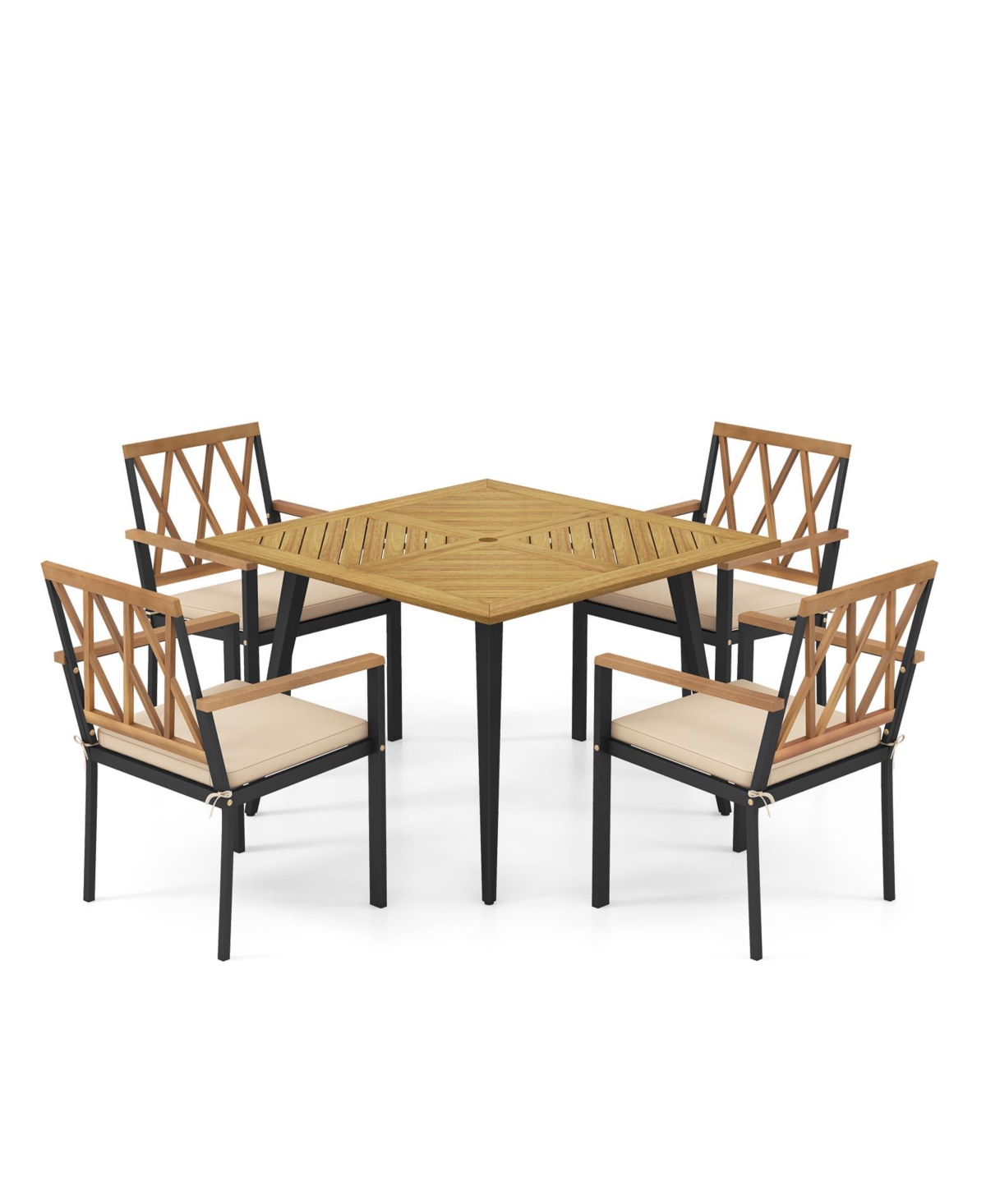 Click here for Outdoor Dining Table and Chairs with Cushions and... prices