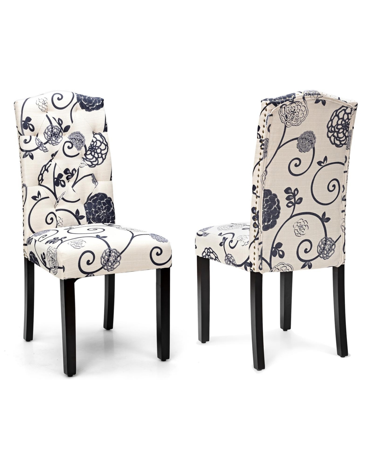 Click here for Gouun Set of 2 Tufted Upholstered Dining Chairs -... prices