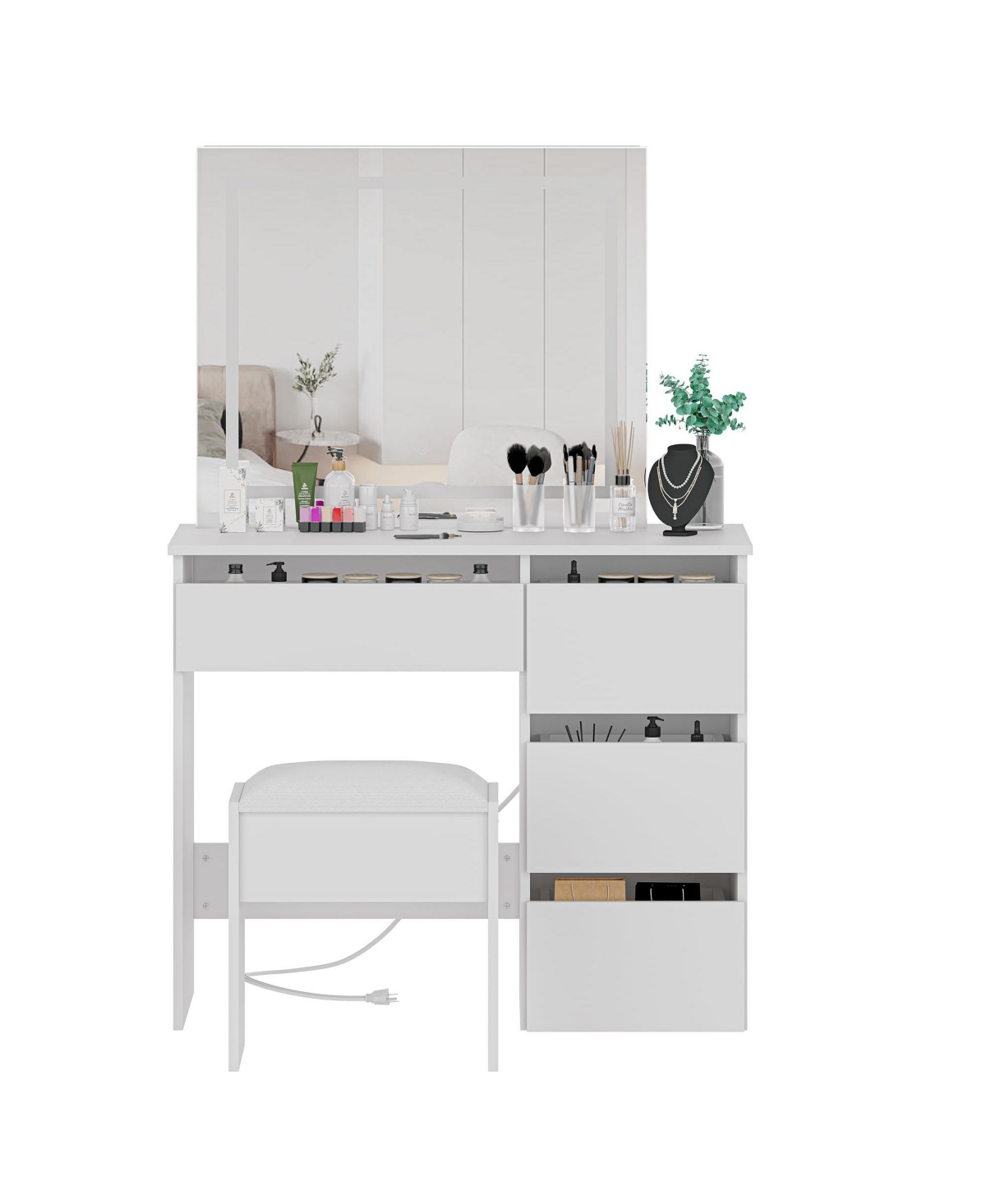 Click here for gaomon Vanity Desk  Makeup Vanity Desk with Touch... prices