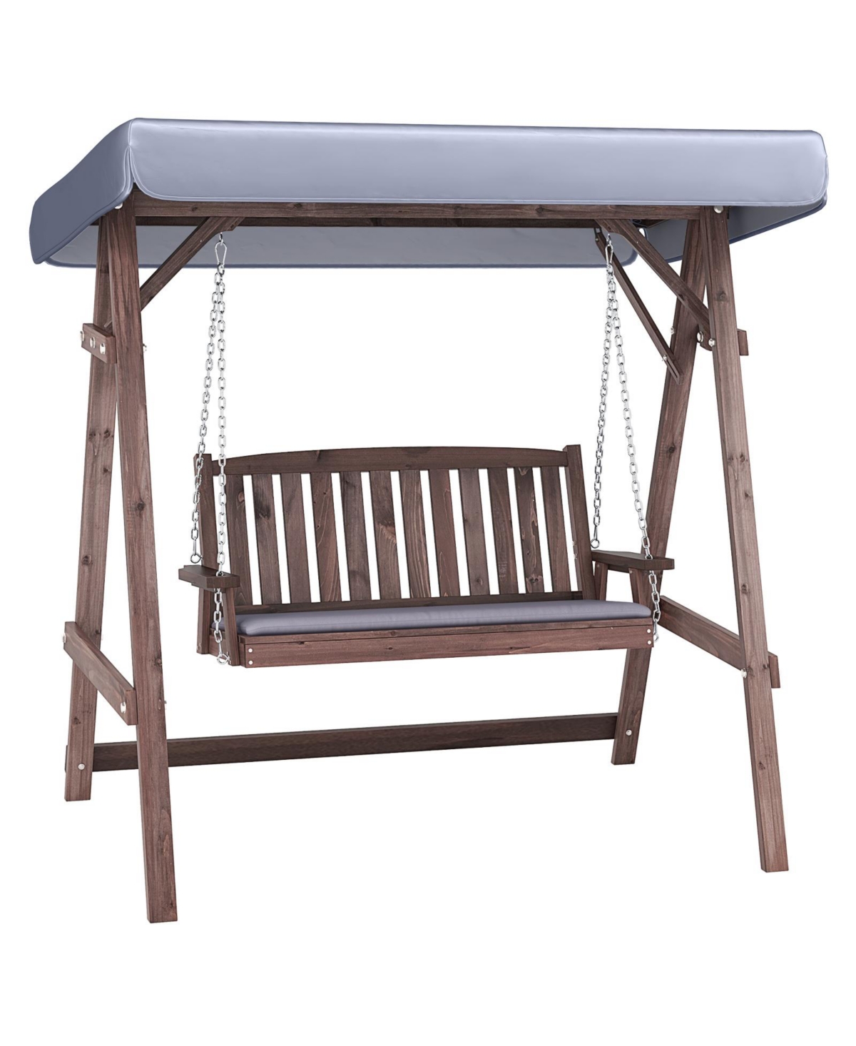 Click here for Gouun 2-Person Porch Swing with Fir Wood Stand and... prices