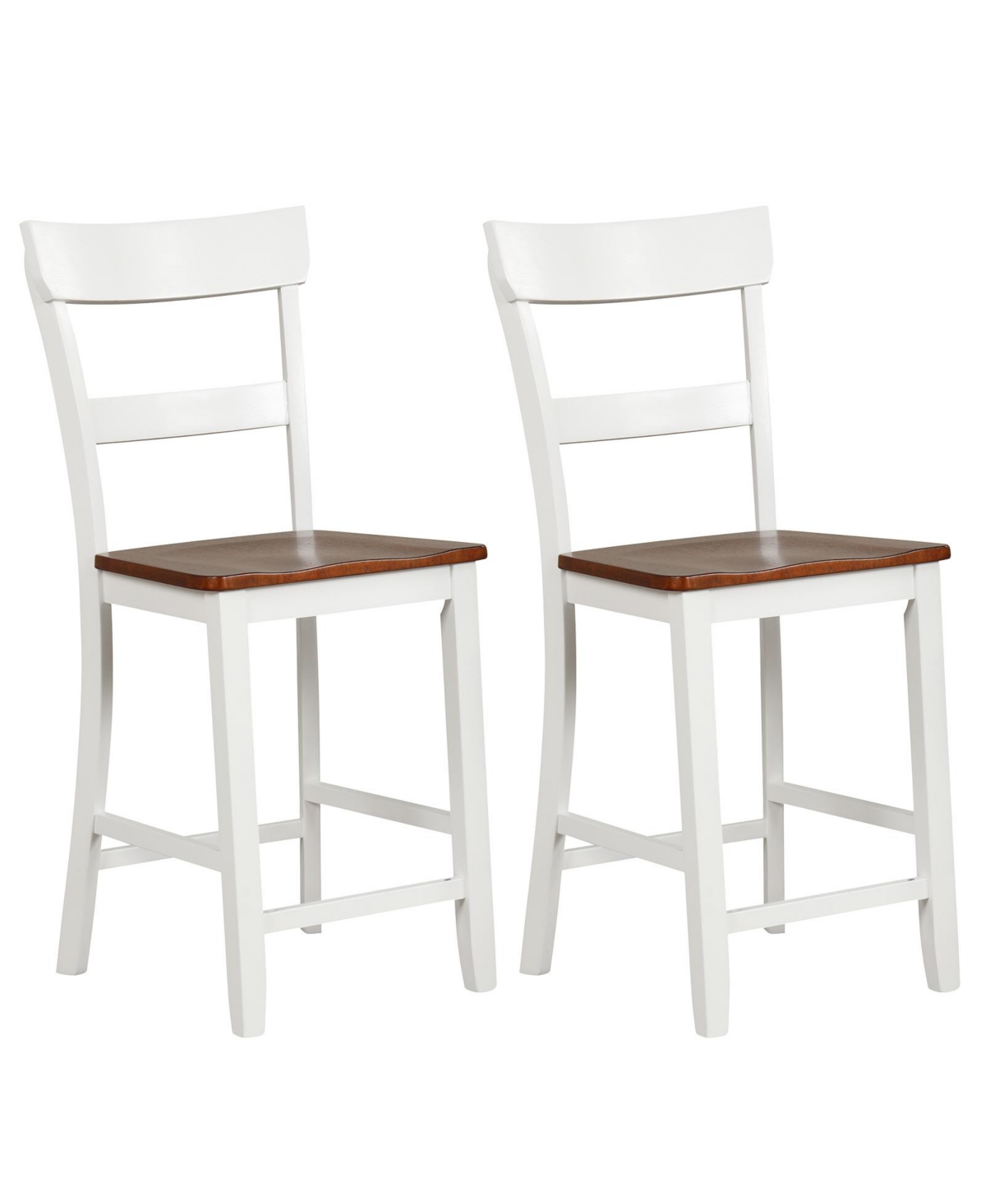 Click here for Farmhouse Dining Bar Stool Set of 2 with Solid Rub... prices