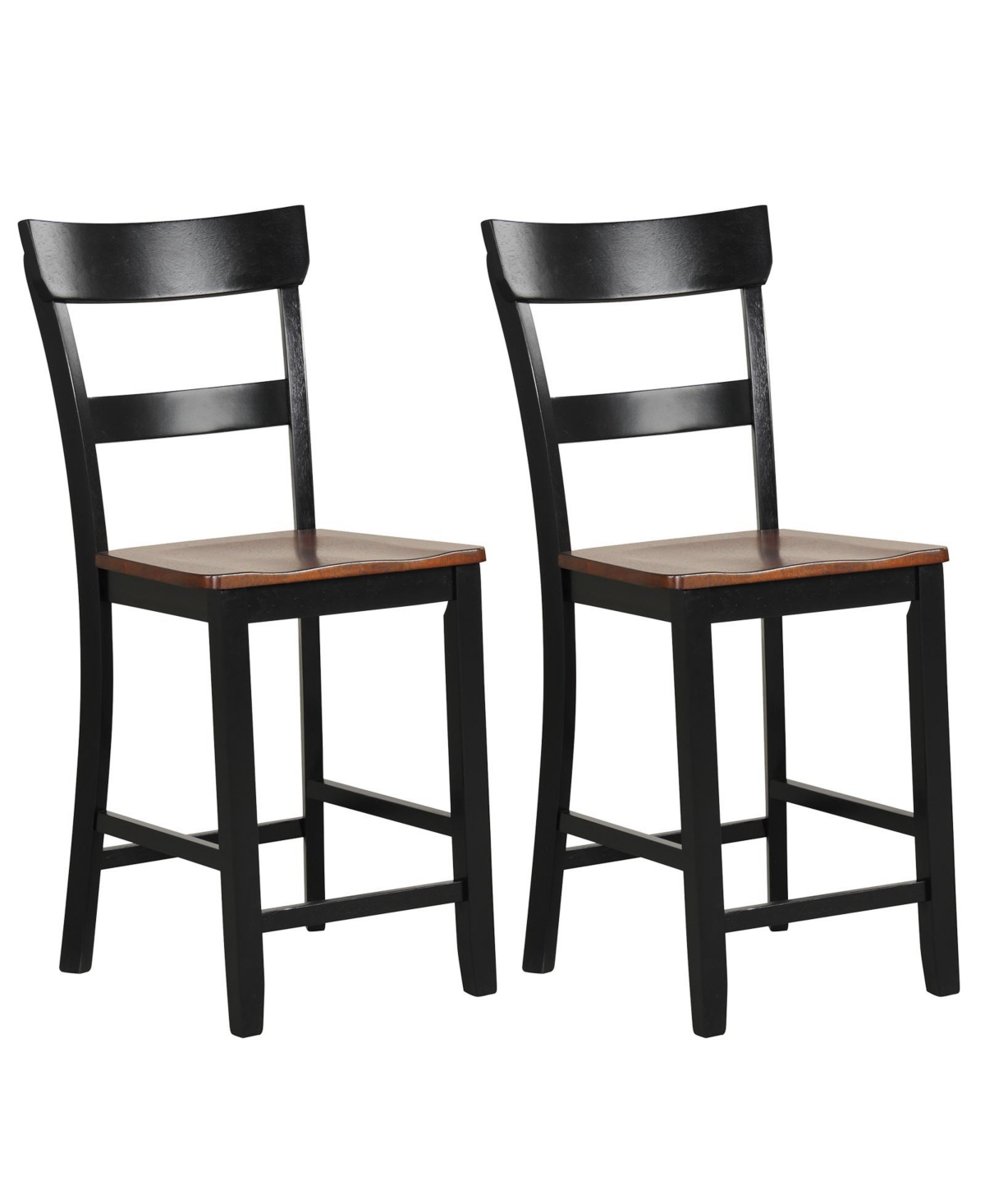 Click here for Farmhouse Dining Bar Stool Set of 2 with Solid Rub... prices
