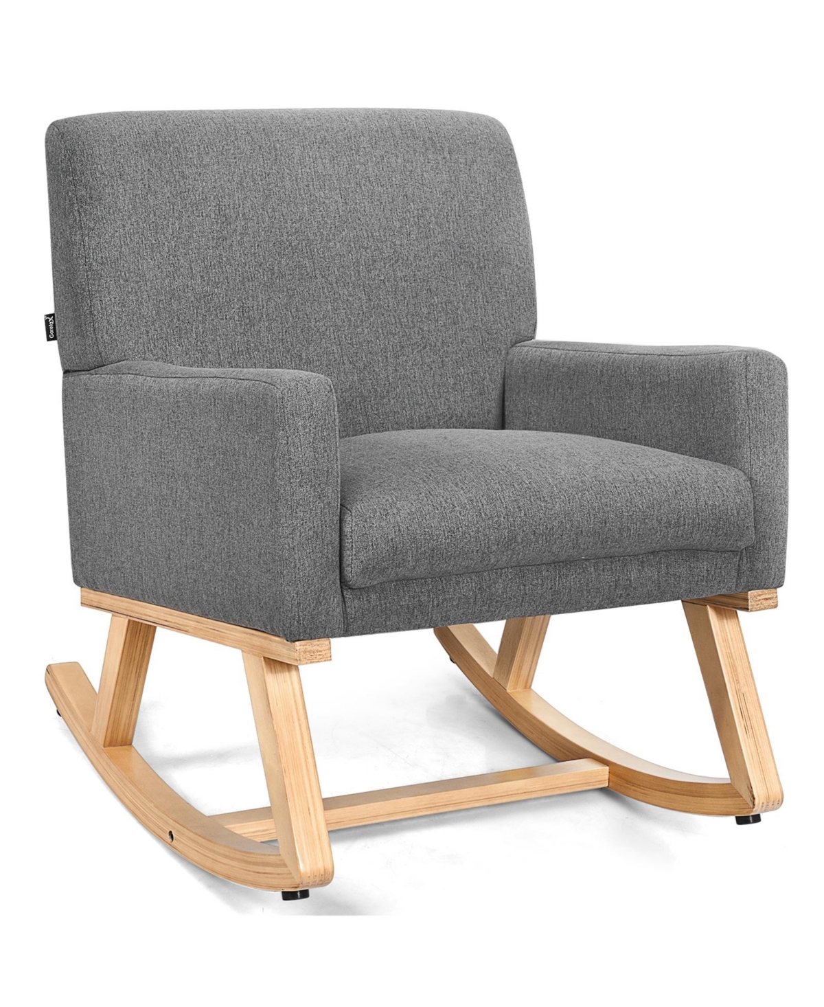 Click here for Gouun Upholstered Rocking Chair with and Solid Woo... prices