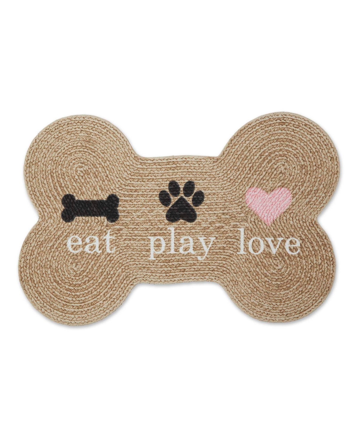 Click here for Bone Dry Pet Mat Bone Shape Eat Play Love - Stone prices