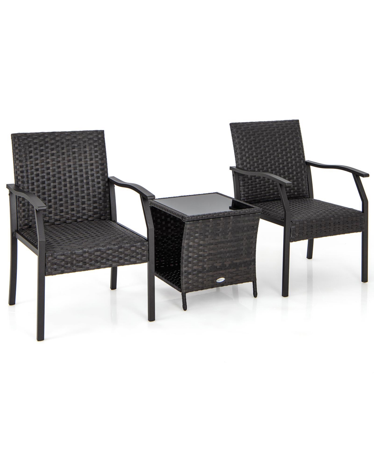 Click here for Gouun 3 Piece Patio Wicker Chair Set with Quick Dr... prices