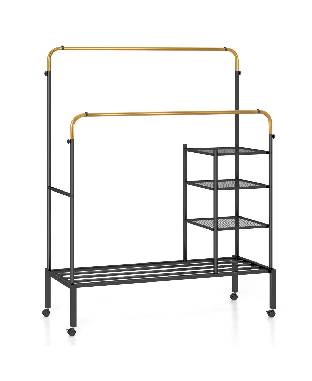 Click here for Gouun Rolling Double Rods Garment Rack with Height... prices