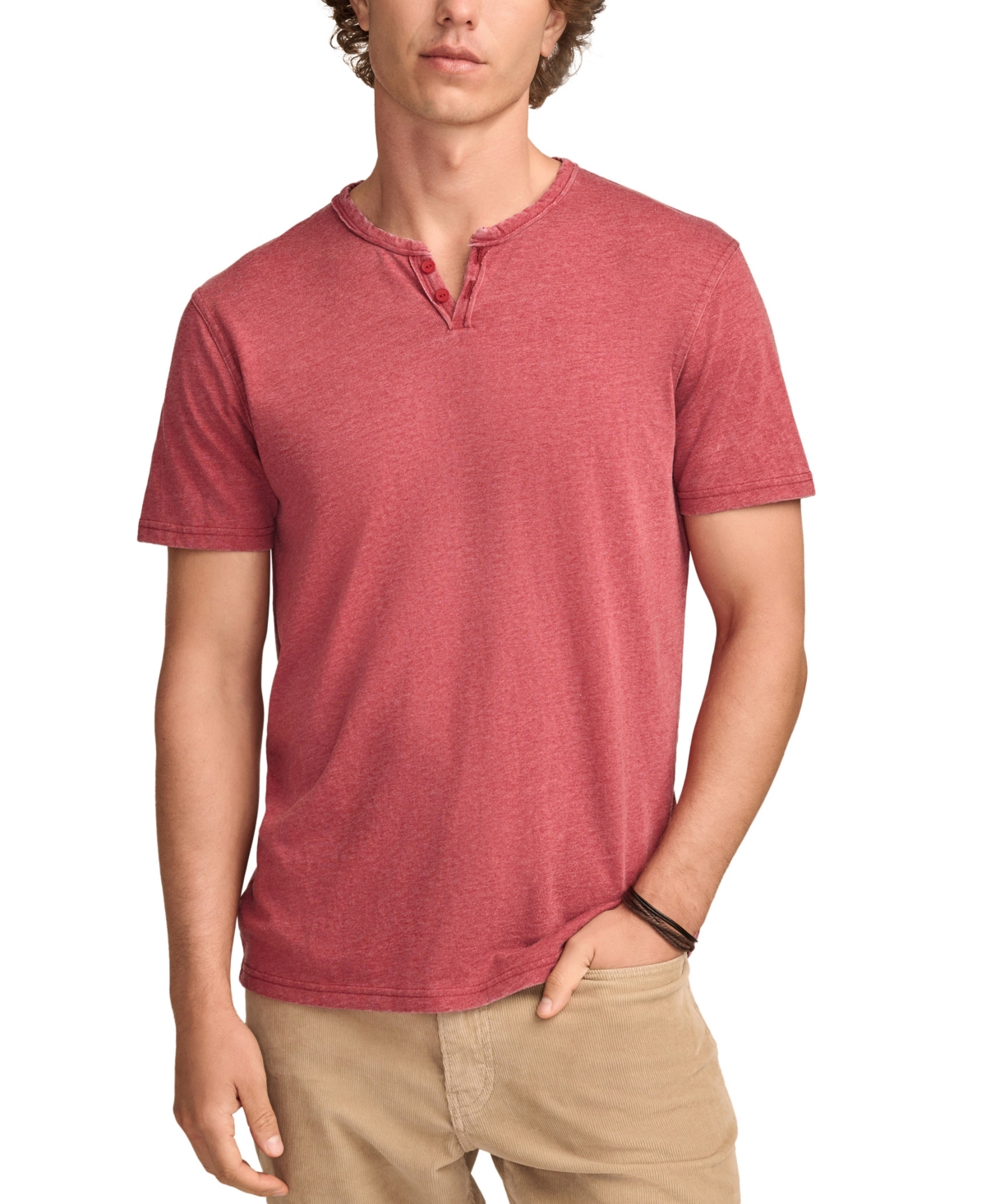 Click here for Lucky Brand Mens Venice Burnout Notch Short Sleeve... prices