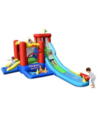 Gymax Kids Inflatable Bounce House Castle 9 in 1 Water Slide Park ...