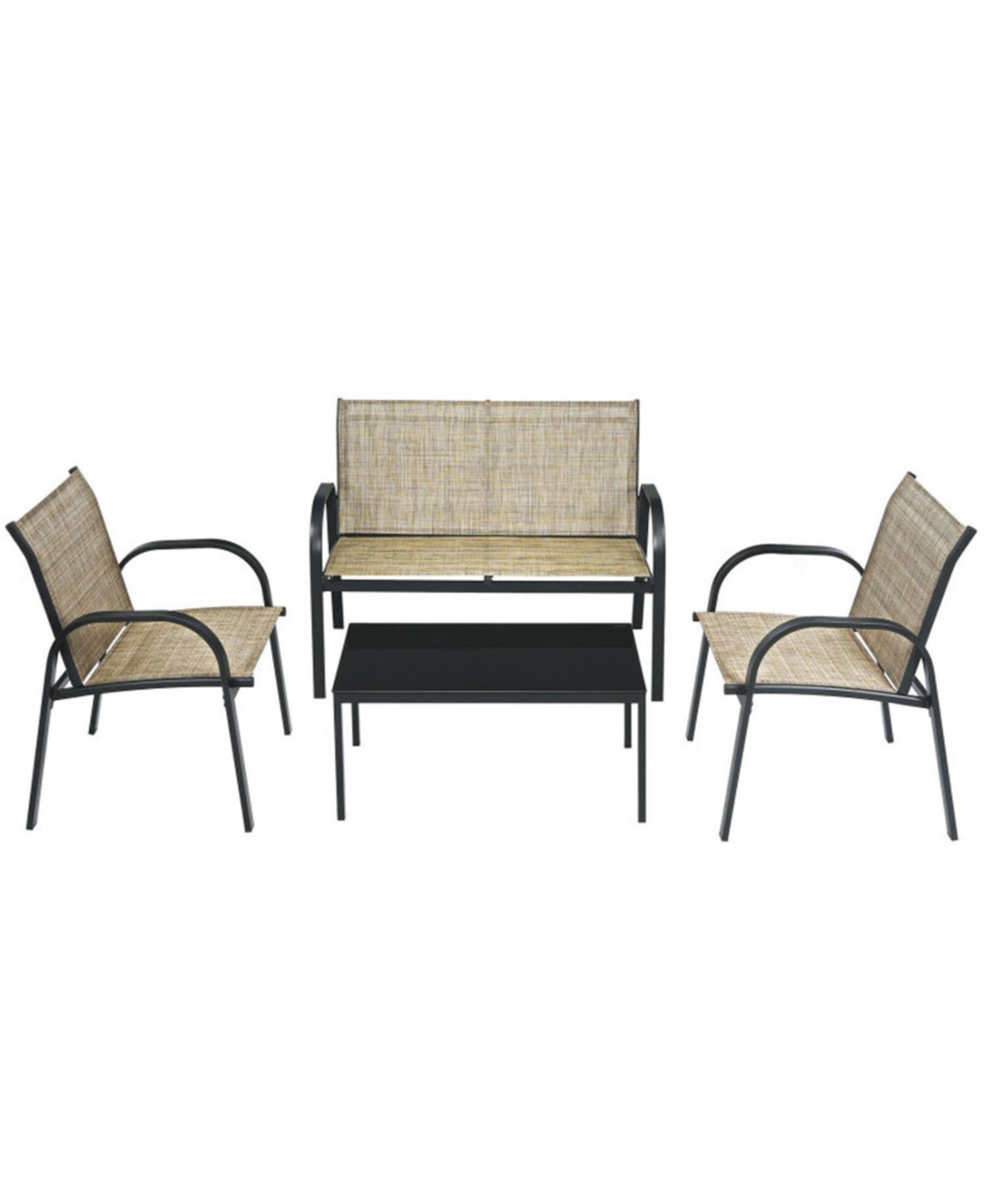Click here for Vebreda 4 Pieces Patio Furniture Set with Glass To... prices