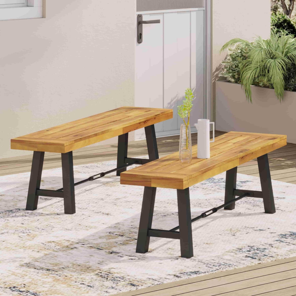 Click here for Acacia Wood Dining Bench–Indoor/Outdoor Ben... prices