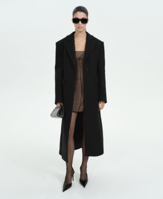 Mango Women's Structured Wool Coat - Macy's