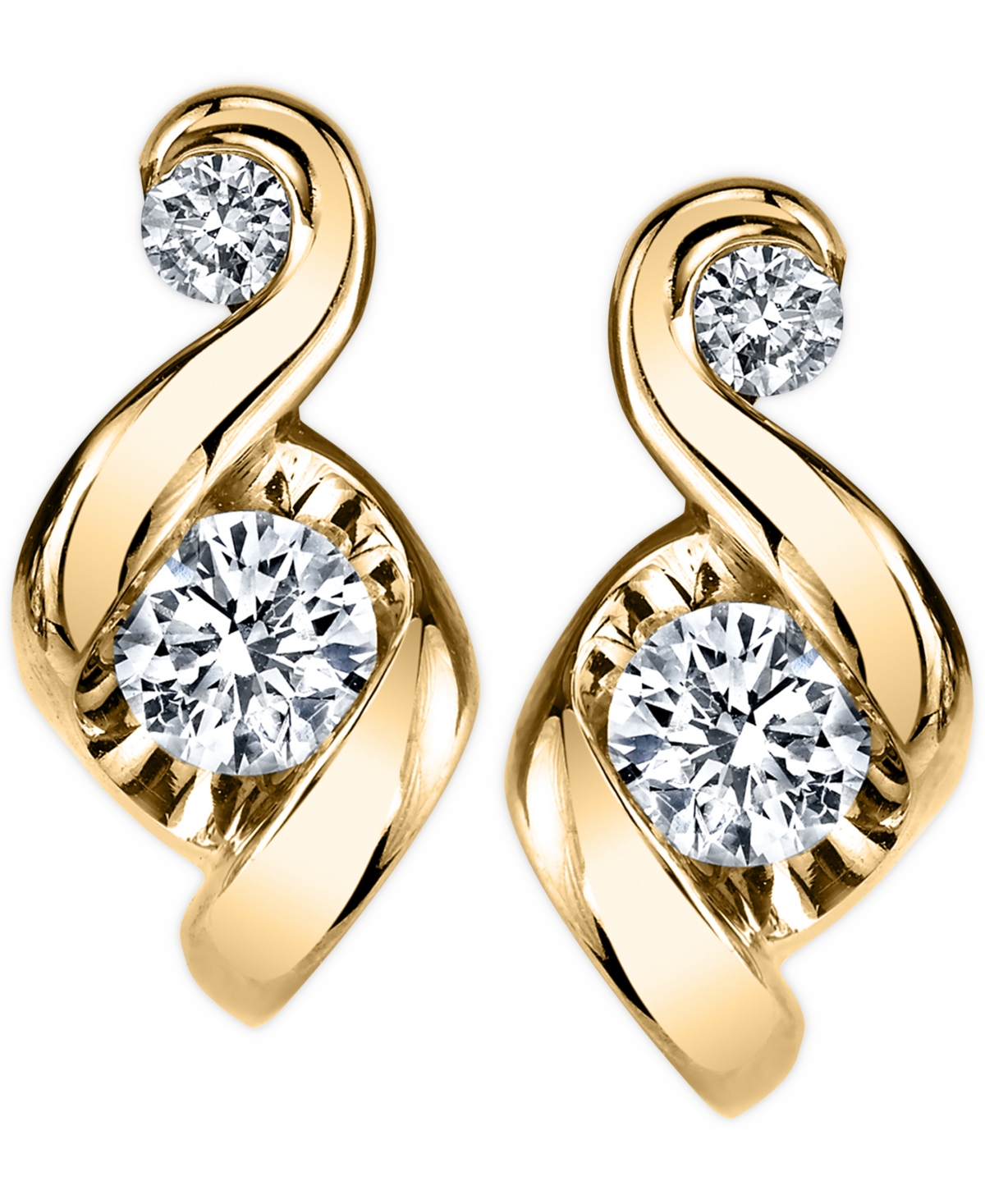 Click here for Proud Mom Diamond Swirl Stud Earrings (1/4 ct. t.w... prices