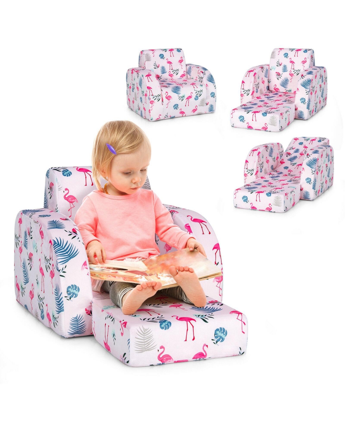 Click here for Gouun 3-in-1 Convertible Kid Sofa Bed Flip-Out Cha... prices