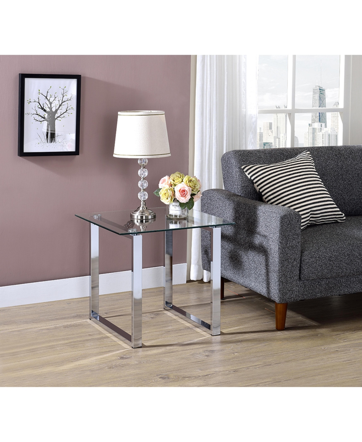 Click here for Kings Brand Furniture Bevan Chrome With Glass Top... prices
