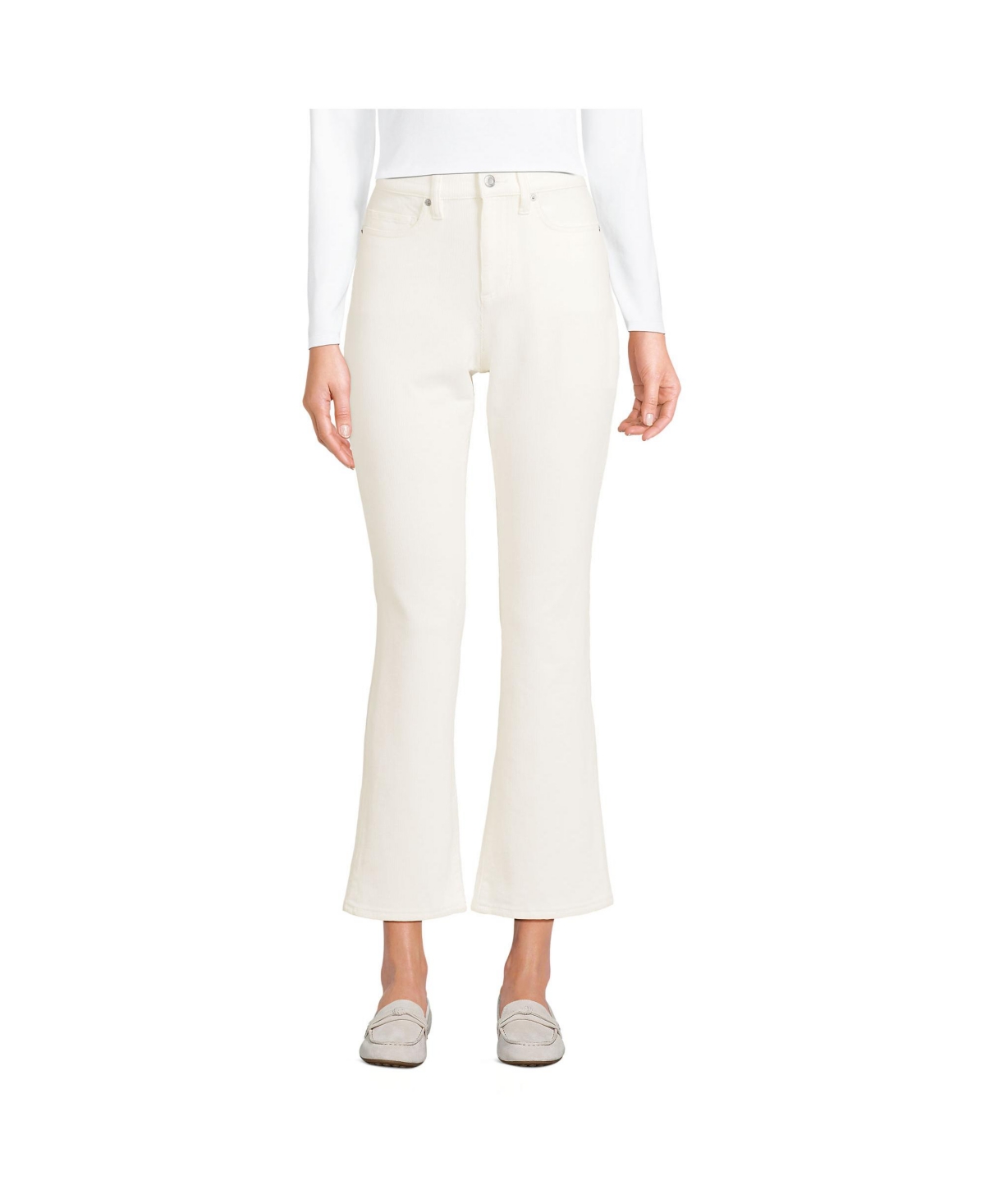 Click here for Lands End Womens High Rise Corduroy Kick Crop Pant... prices