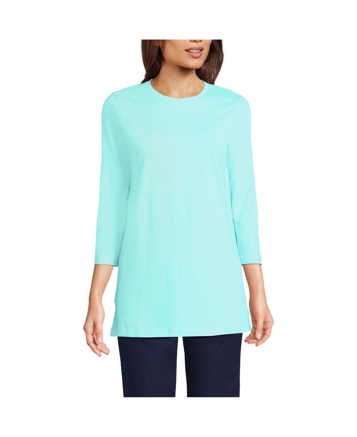 Click here for Lands End Womens 3/4 Sleeve Cotton Supima Tunic -... prices