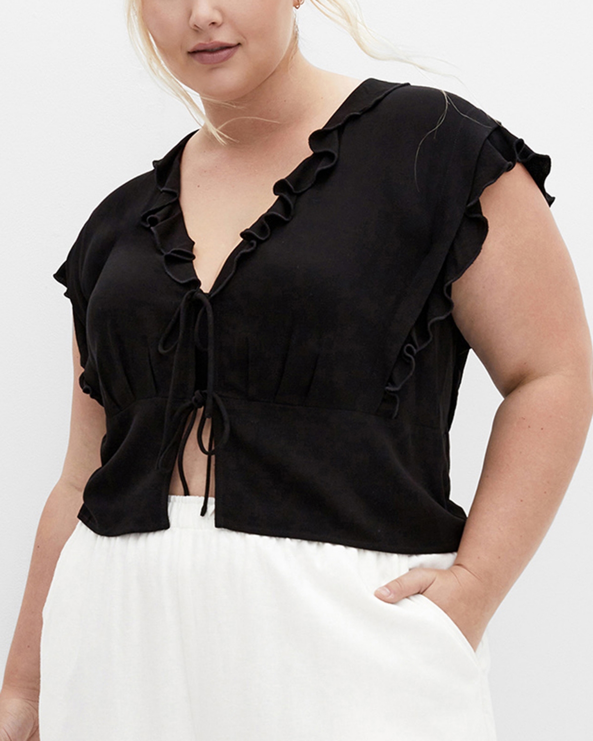Click here for City Chic Plus Size Spring Love Top - Black prices