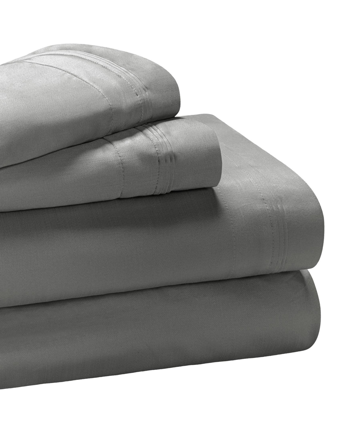 Superior Egyptian Cotton 650 Thread Count Solid Deep Pocket Sheet Set  Twin - Grey