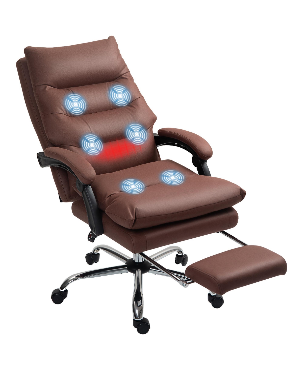 Click here for Vinsetto Microfibre Massage Office Chair with Heat... prices