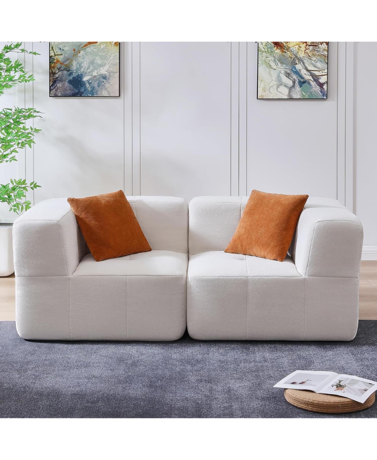 Click here for Tribesigns 73.62 Modern Sofa  Loveseat Couch with... prices