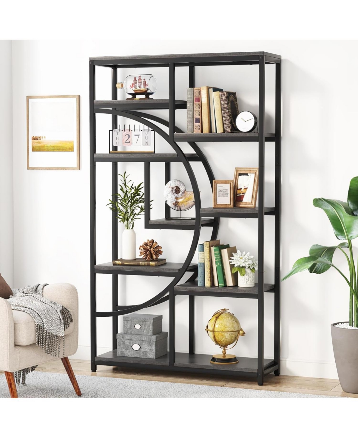 Click here for Tribesigns Bookshelf 5 Tier Etagere Bookcase  Free... prices