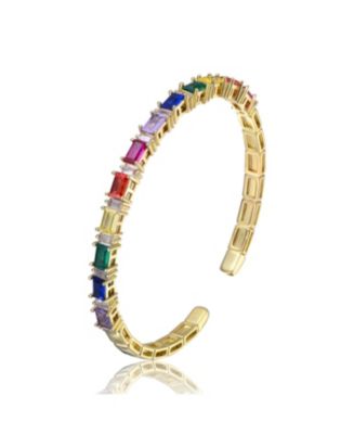 Rainbow Radiance 14K Gold Plated Bangle Bracelet - Macy's