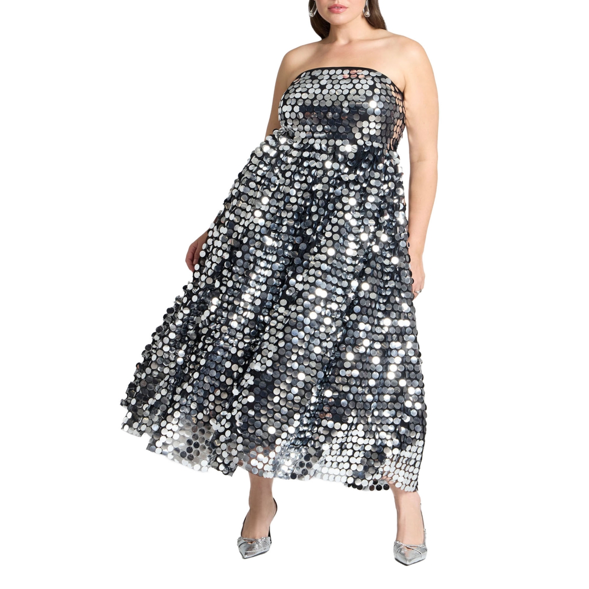 Click here for Eloquii Womens Plus Size Paillette Dress With Big... prices