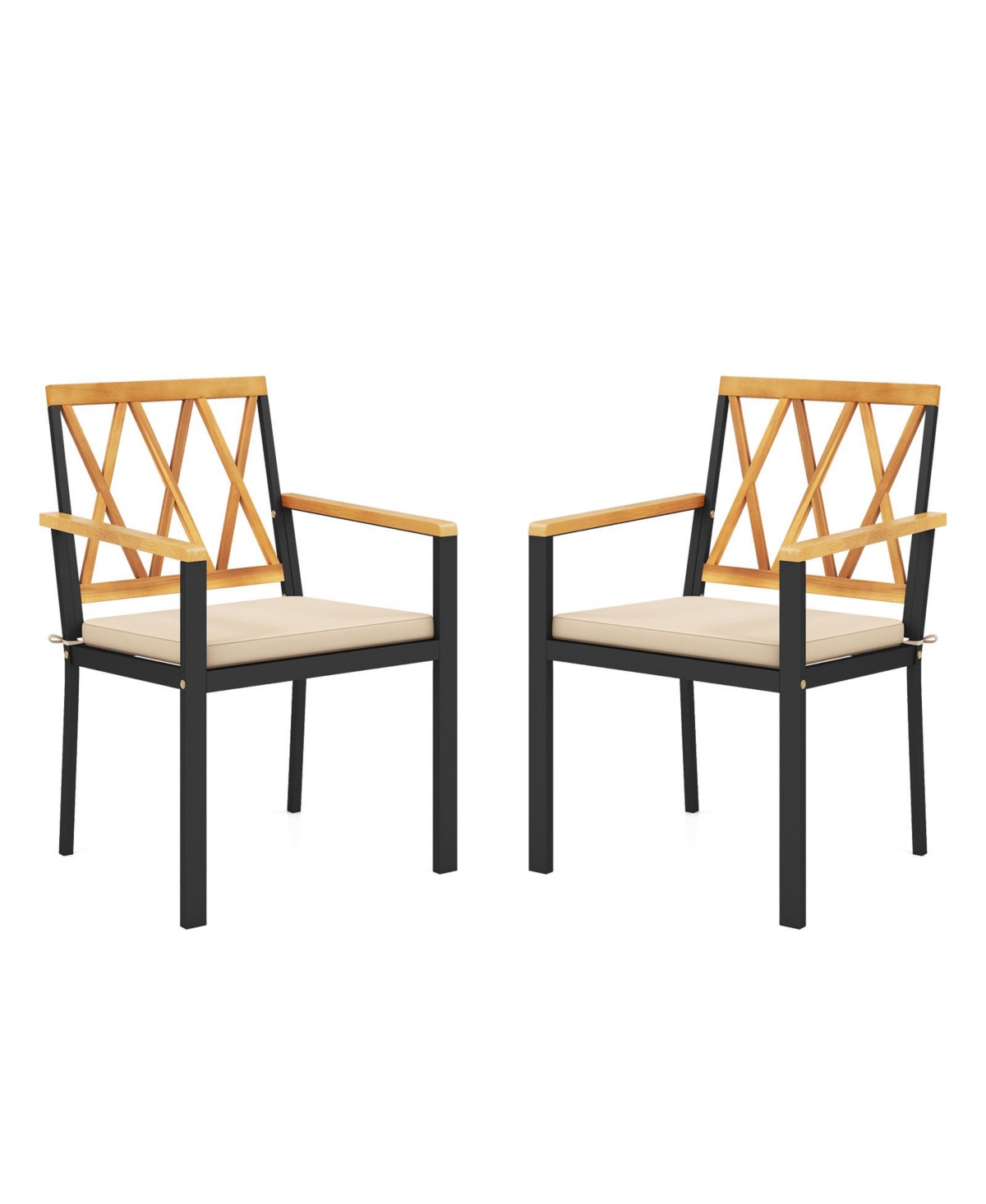 Click here for Gouun Set of 2 Patio Dining Chairs with Removable... prices