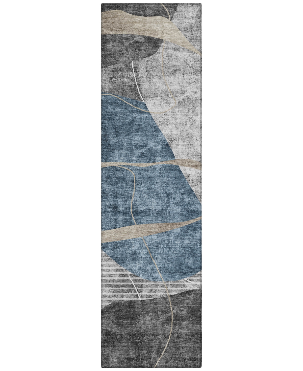 Addison Chantille Machine Washable ACN804 23x76 Runner Area Rug - Blue