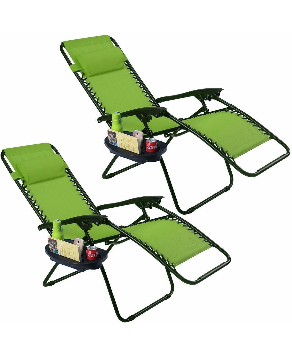 Click here for Slickblue Set of 2 Folding Outdoor Zero Gravity Lo... prices