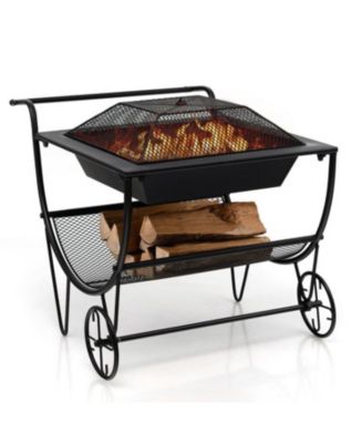 Slickblue Portable Outdoor Wood Burning Fire Pit - Easy-to-Move ...