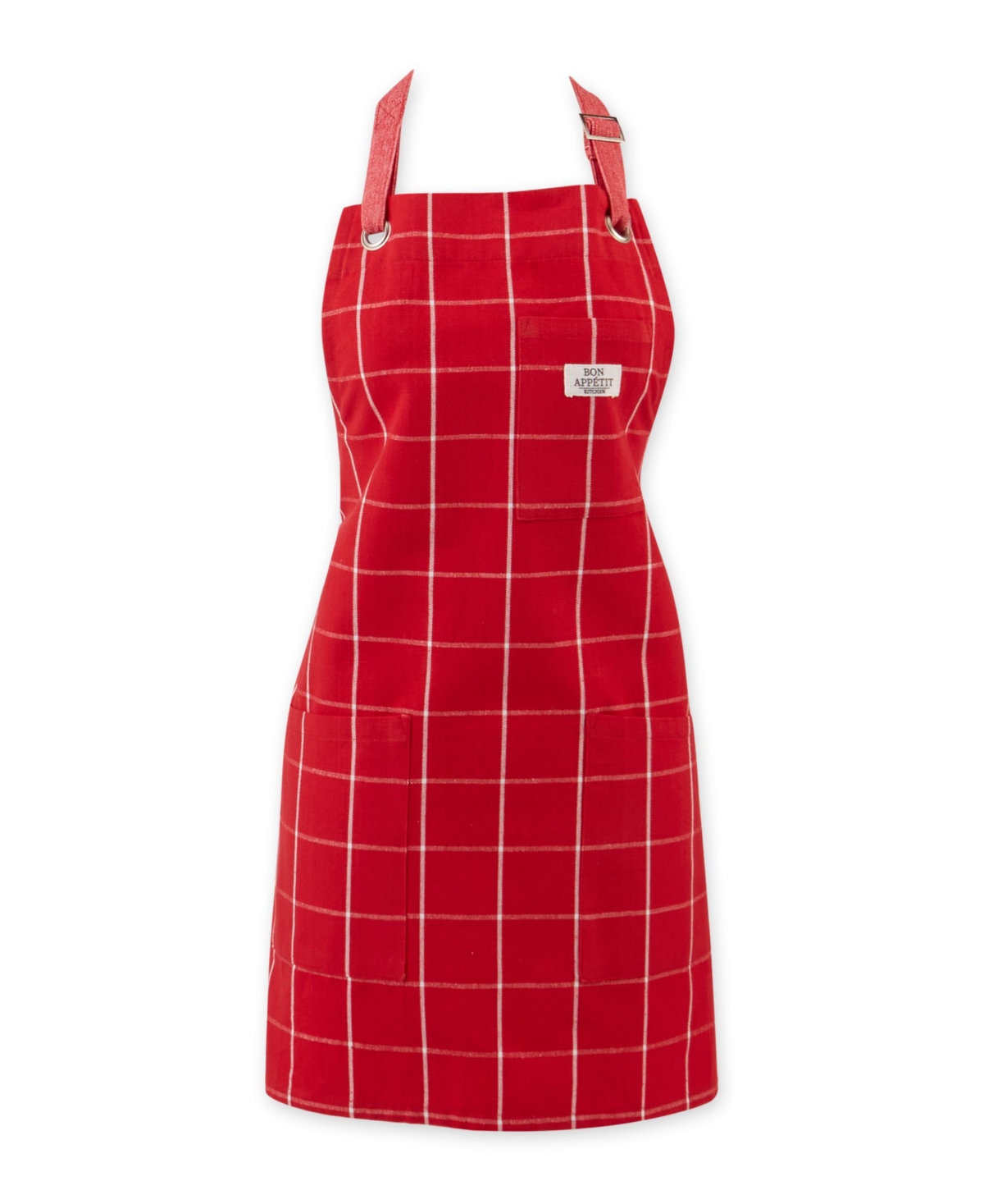 Click here for Design Imports Windowpane Apron - Red Cider prices